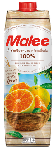 100% Tangerine Orange Juice with Orange Pulp from Sukhothai | Malee ...